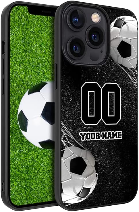 Amazon.com: Personalized Soccer Phone Case Custom Name/Number Phone ...