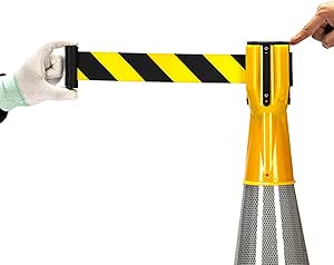 Amazon.com: Road Safety Traffic Retractable Belt, Extendable Cone ...
