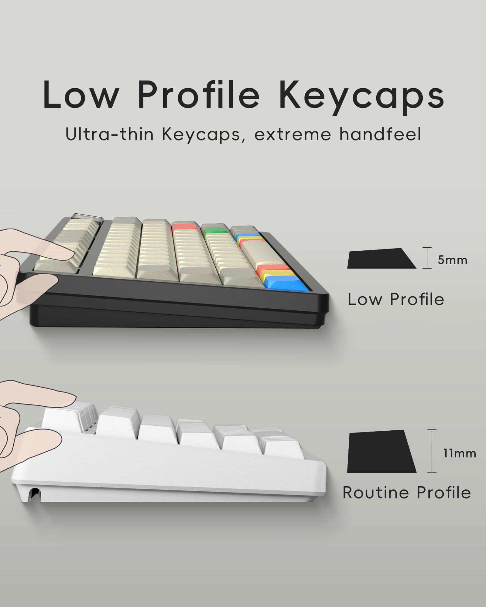 Snapklik.com : OHY Low Profile Keycaps - XVX 127 Keys Side Printed PBT ...