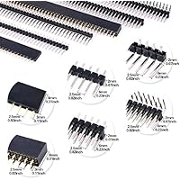 Amazon.com: Glarks 112Pcs 2.54mm Male and Female Pin Header Connector ...