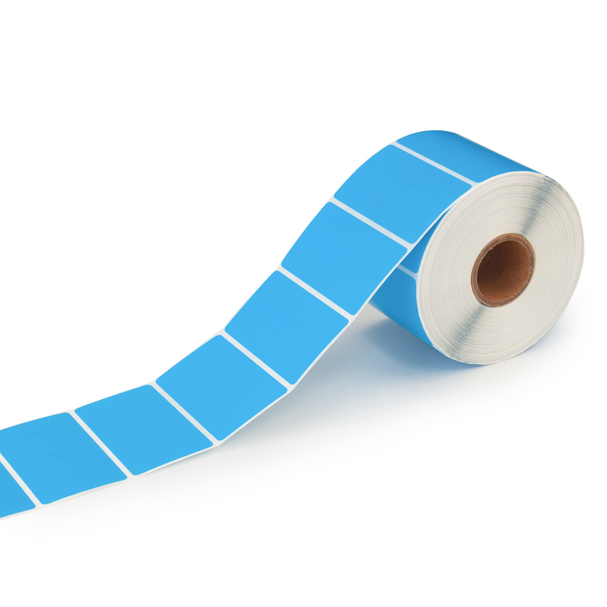 Amazon.com : ESSENTIAL 2 1/4 x 1 1/4 Inch Blue Direct Thermal Barcodes ...