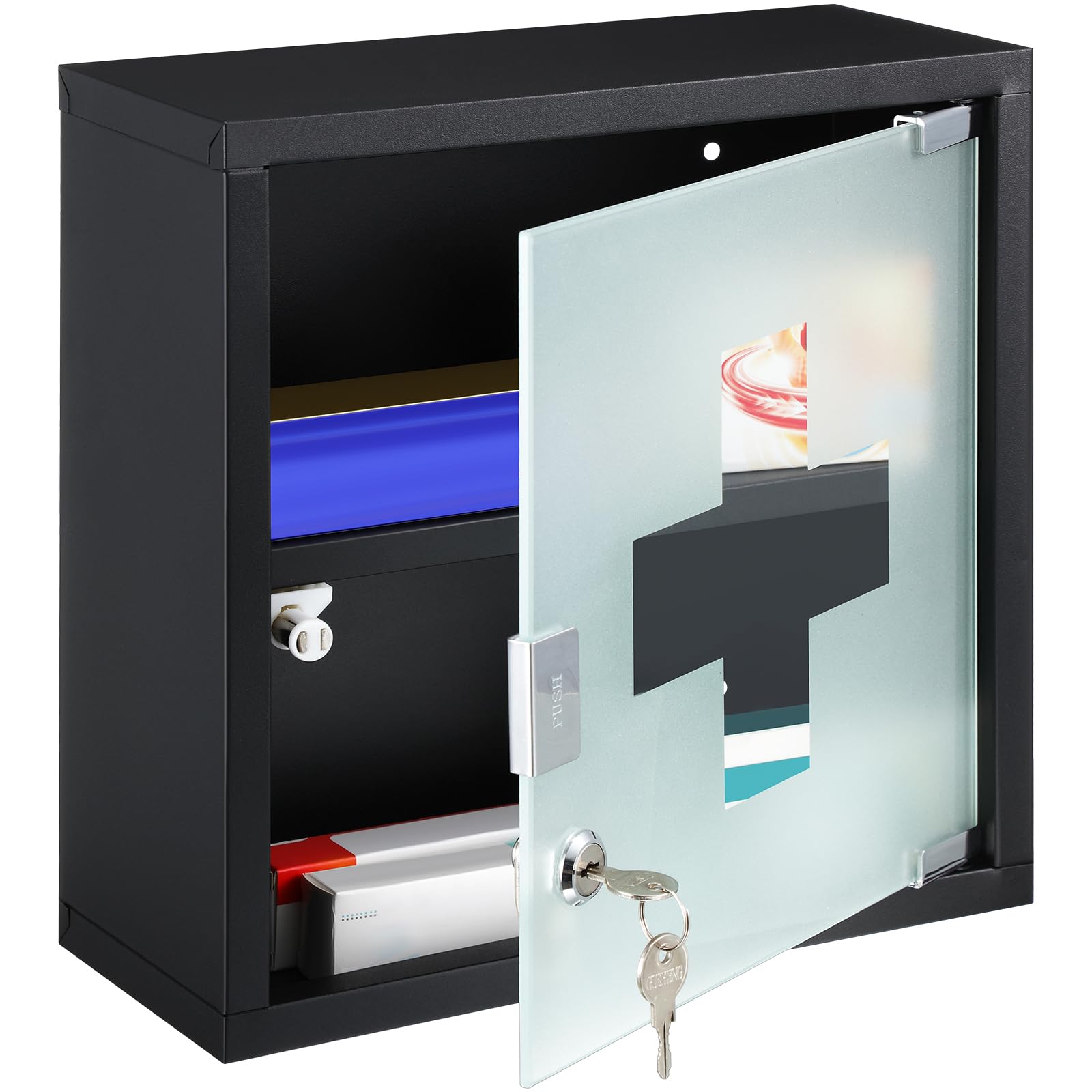 Amazon.com: Timgle First Aid Wall Cabinet with Lock Medicine Cabinet ...