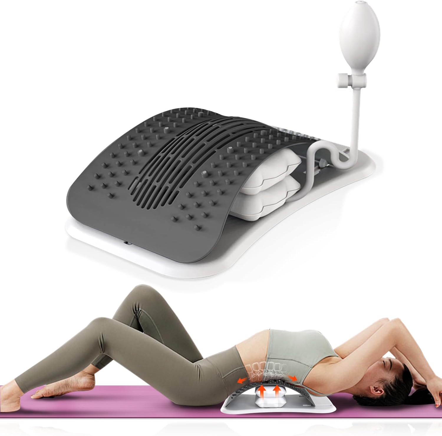 Amazon.com: HARMARK Back Stretcher for Lower Back Pain Relief,air Bag ...