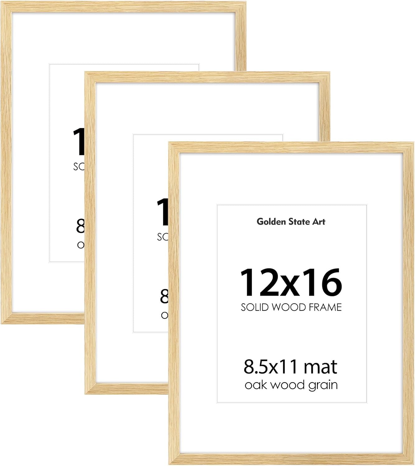 Amazon.com - Golden State Art, 12x16 Picture Frame - Solid Wood with ...
