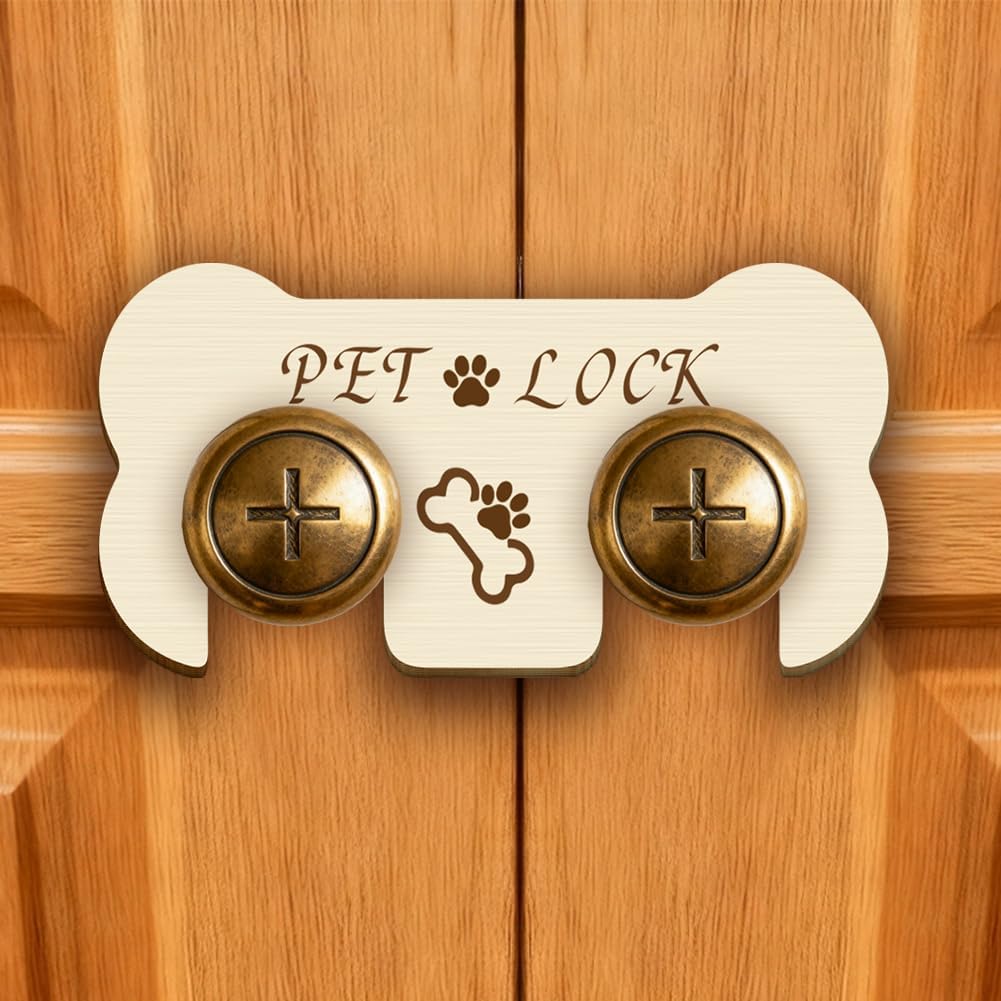 Amazon.com : PRESSINART French Door Pet Lock Paw Door Lock Paw Print ...