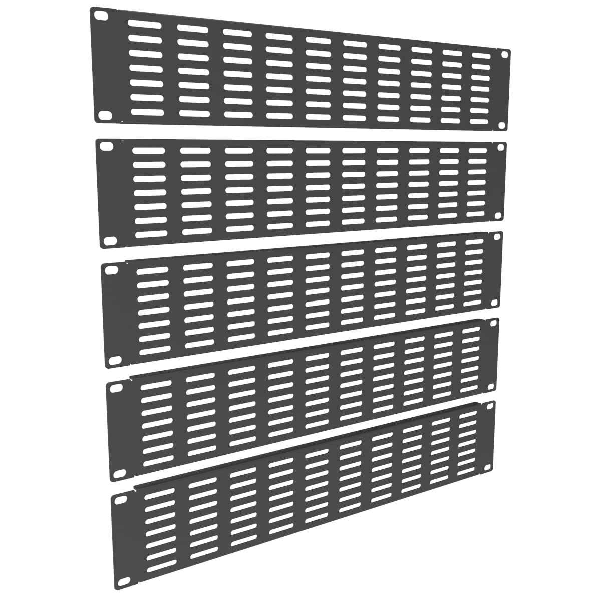 Amazon.com: QiaoYoubang 5 Pack of 2U Vented Blank Panel - Steel Blank ...