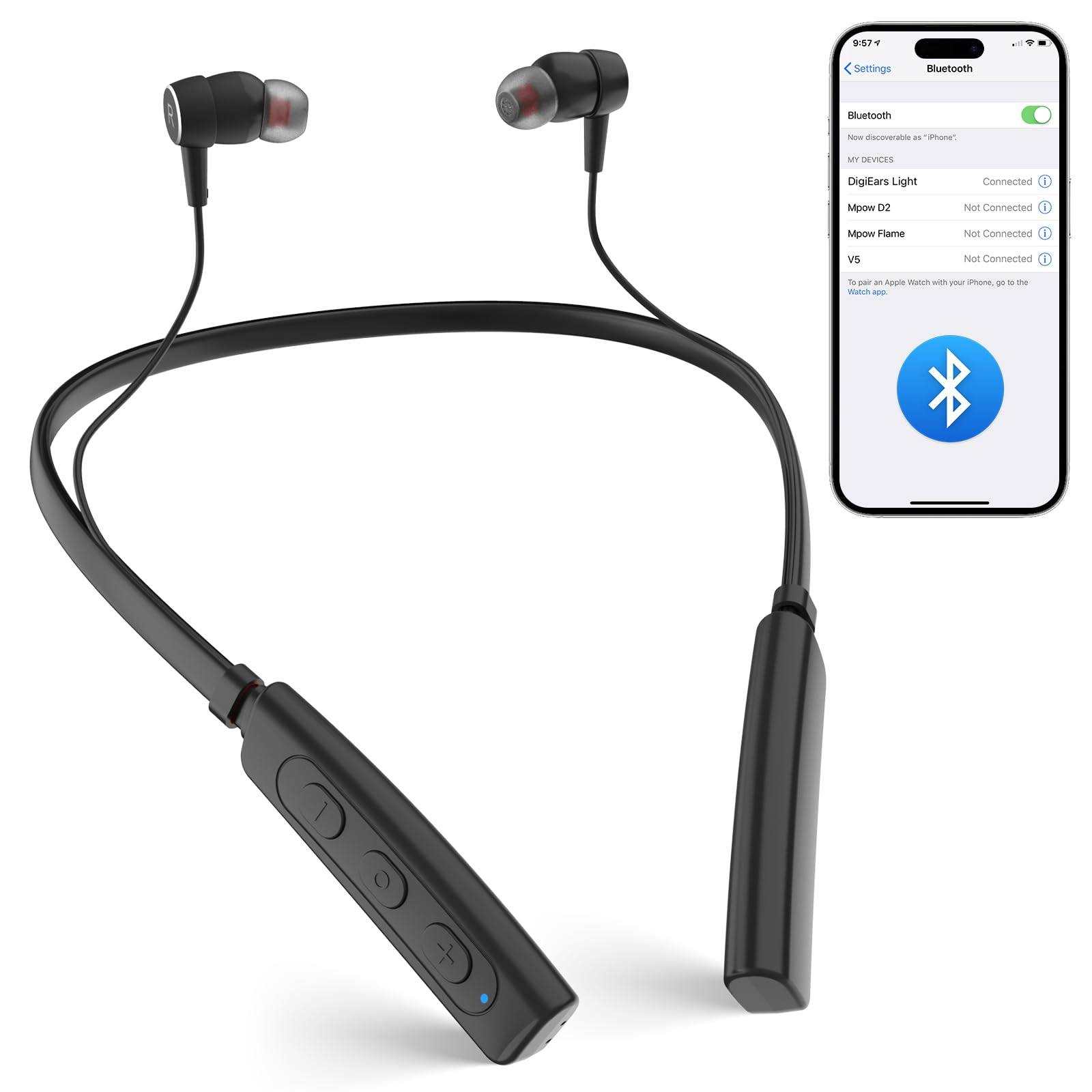 Amazon.com: Rechargeable Hearing Aids for Seniors Adults: Neckband ...