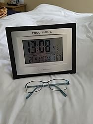 Precision Silver LCD Radio Controlled Alarm Clock, Black : Amazon.co.uk ...