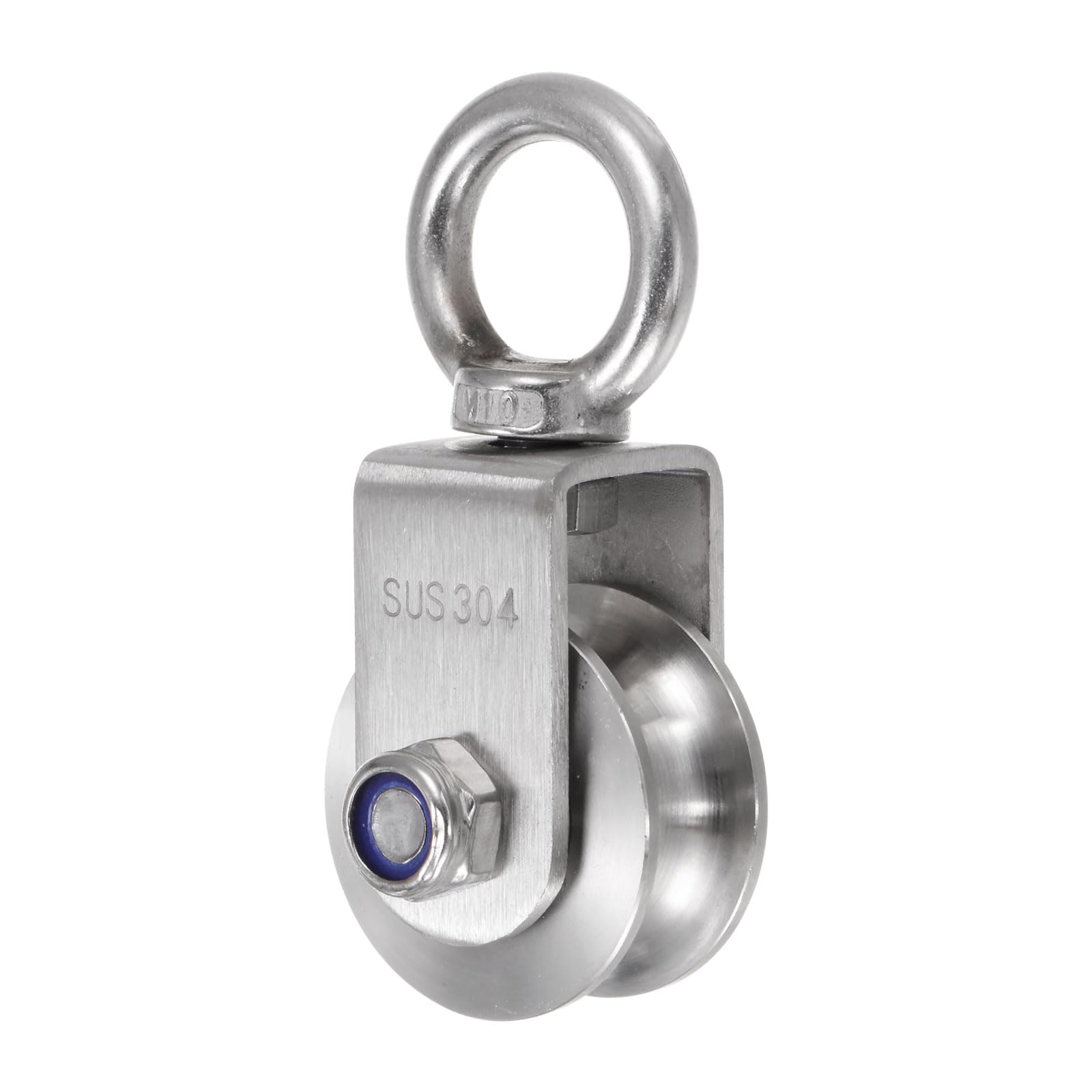 Amazon.com: uxcell Pulley Wheel 304 Stainless Steel, M48 U Type Duplex ...