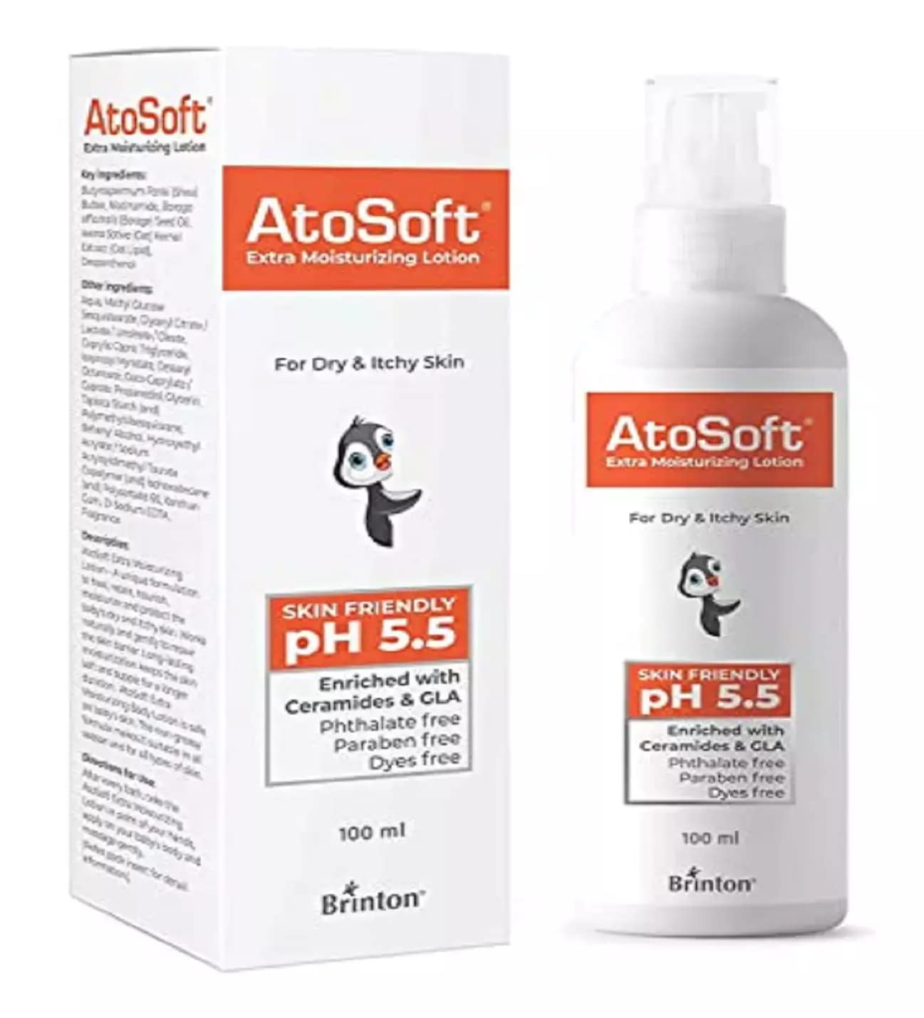 Atosoft PH 5.5 - Bottle of 100ml Moisturizing Lotion : Amazon.in ...