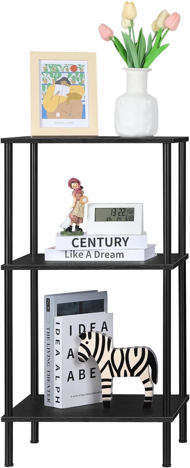 Amazon.com: Peohud 3 Tier End Table, 30 Inch Tall Side Table, Rustic ...