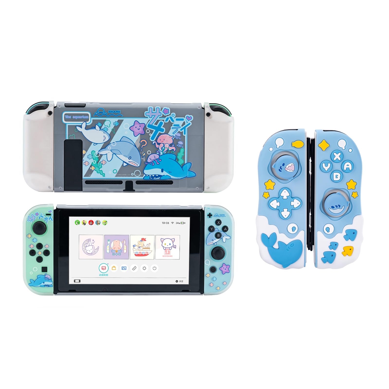 Amazon.com: GeekShare Switch Protective Case & Joy Con Controller ...