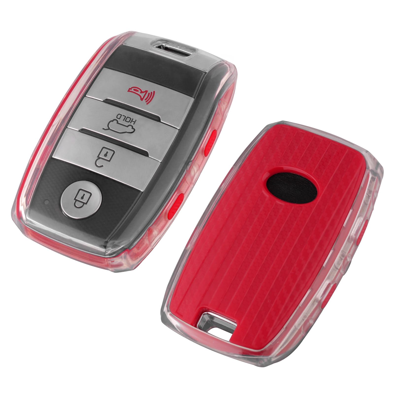 Amazon.com: TANGSEN Key Fob Case Transparent TPU Cover 3D Carbon Fiber ...