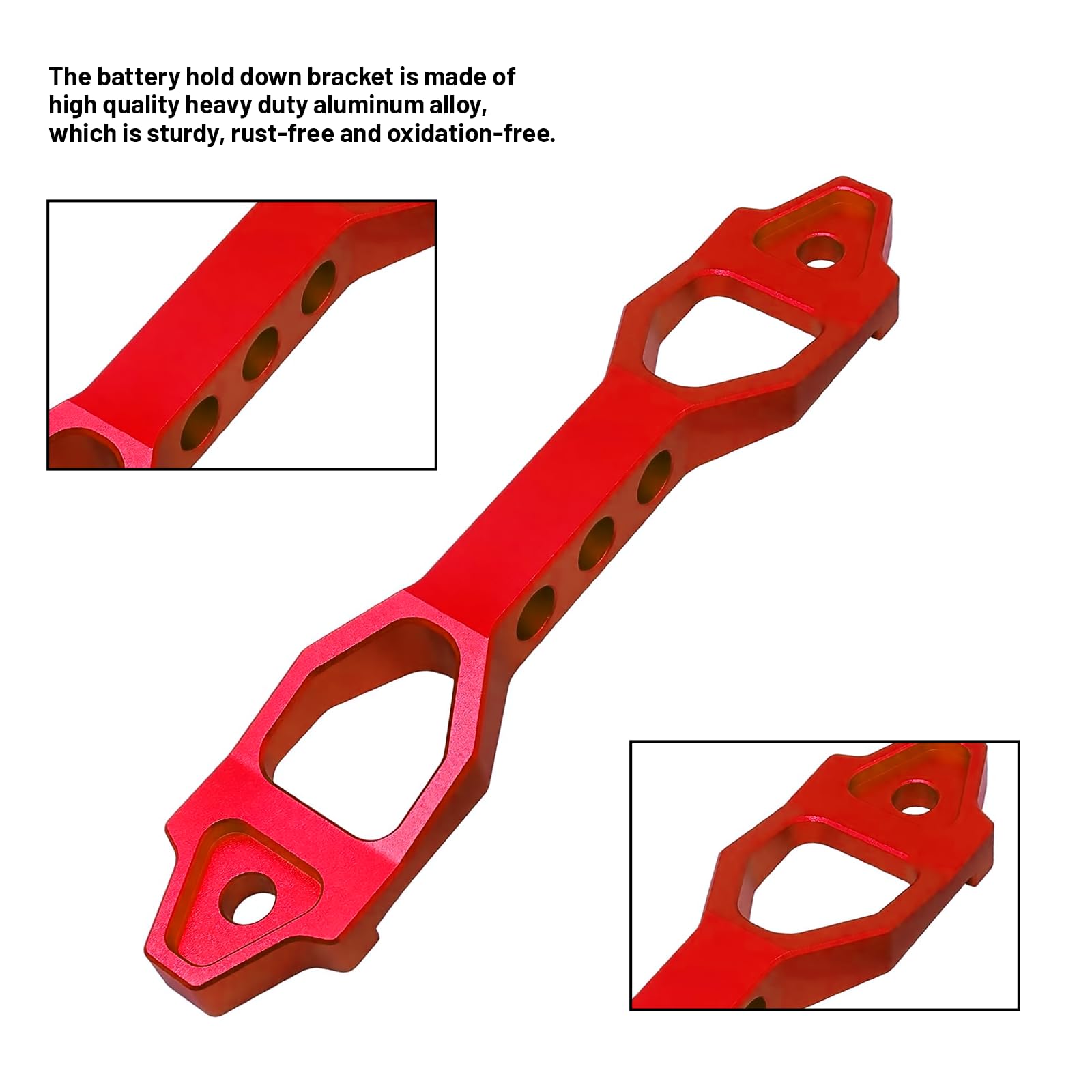 Snapklik.com : Plobeda Heavy Duty Battery Hold Down Bracket Aluminum ...