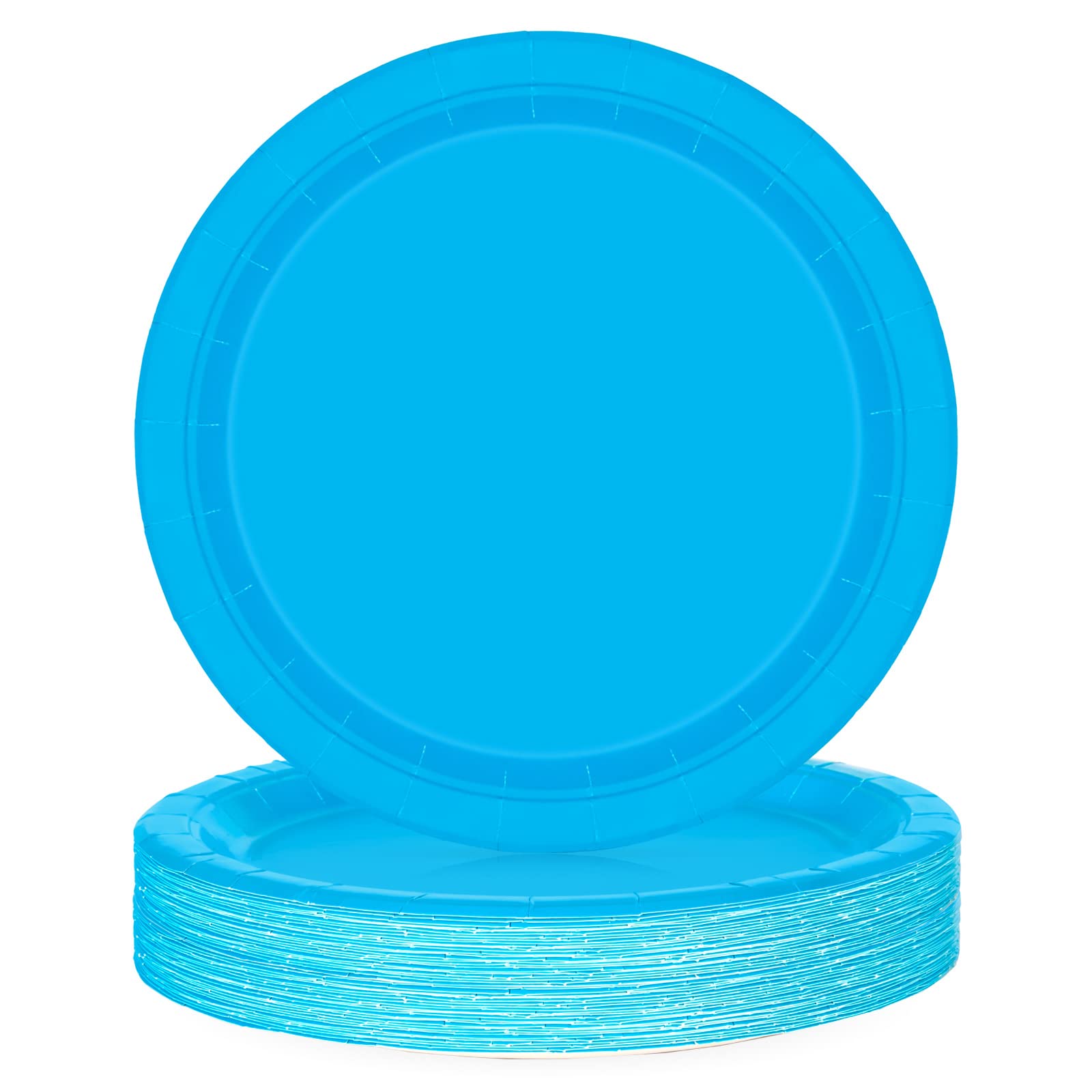 PARTY GO 50 Pcs 9" Paper Plates for Dinner and Dessert, Disposable ...