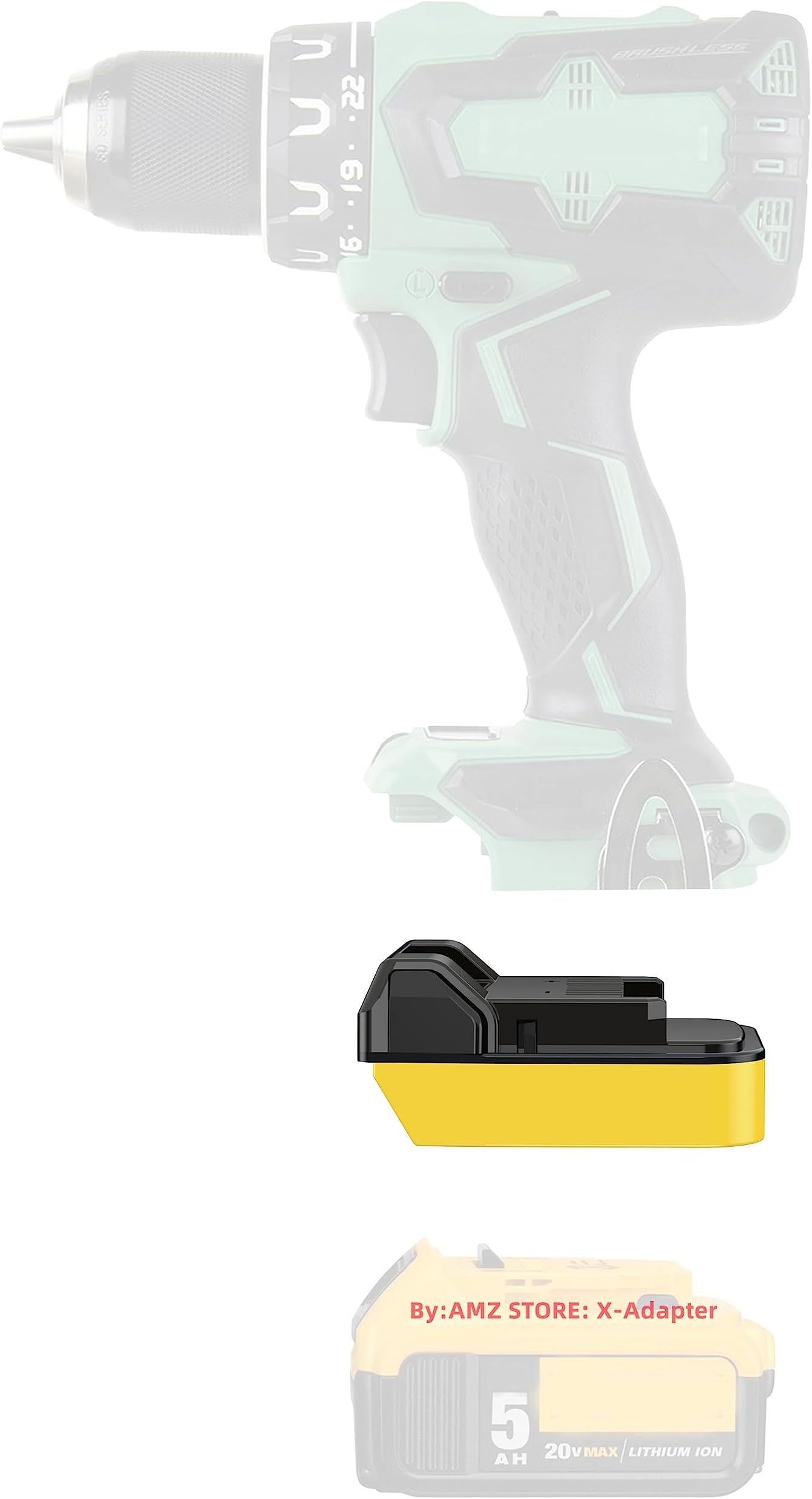 Amazon.com: 1x Adapter Only Fits Hitachi & Fits Metabo HPT 18v (Not 36v ...