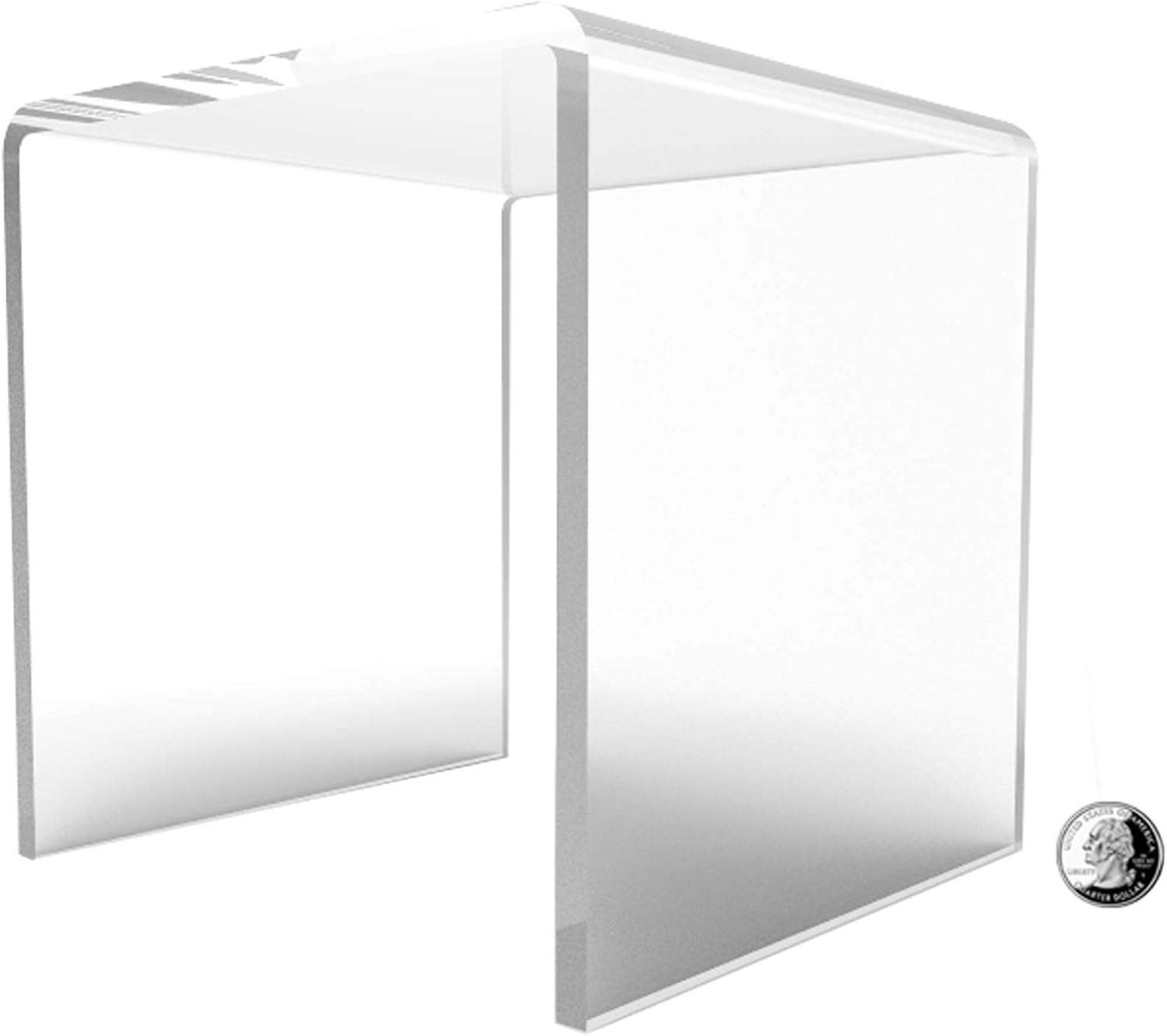 Amazon.com: FixtureDisplays® One Riser Combo 7" Cube 3-Sided Clear ...