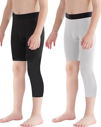 Amazon.com: Hotfiary Youth Boys One Leg Compression Pants for ...