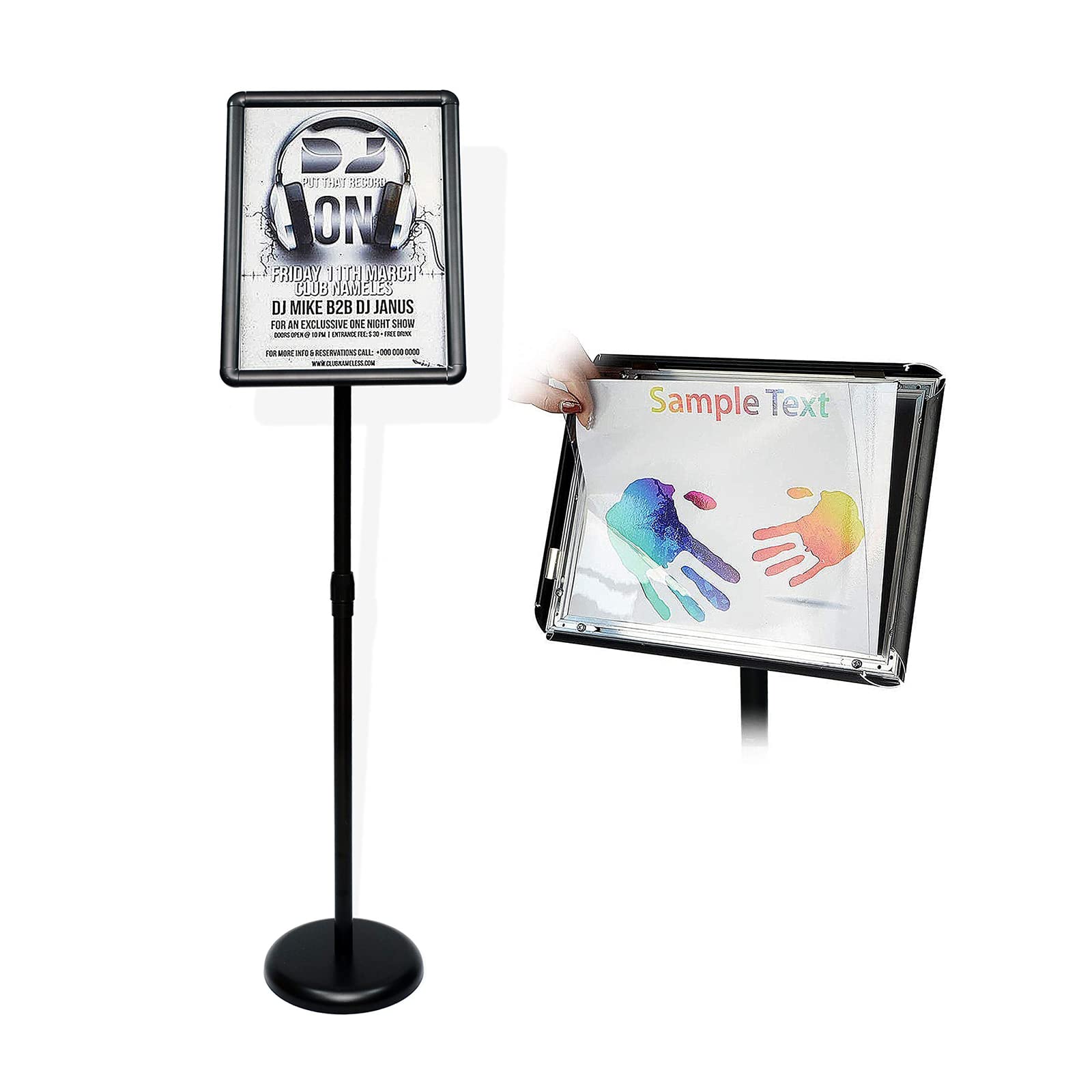 Buy BQKOZFIN A3 Stand Display Floor Standing Snap Frame, Angle ...