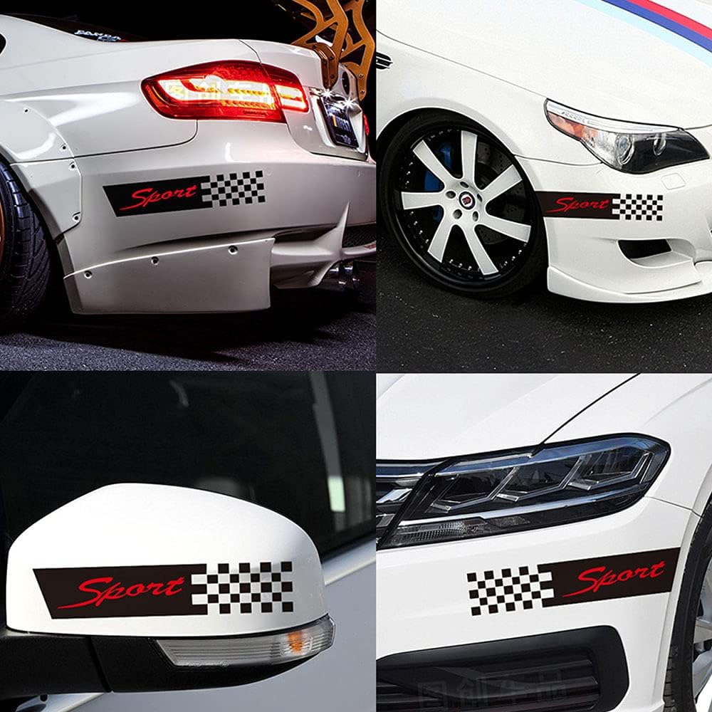 4 calcomanías para automóvil, estilo deportivo, cubierta delantera de ...