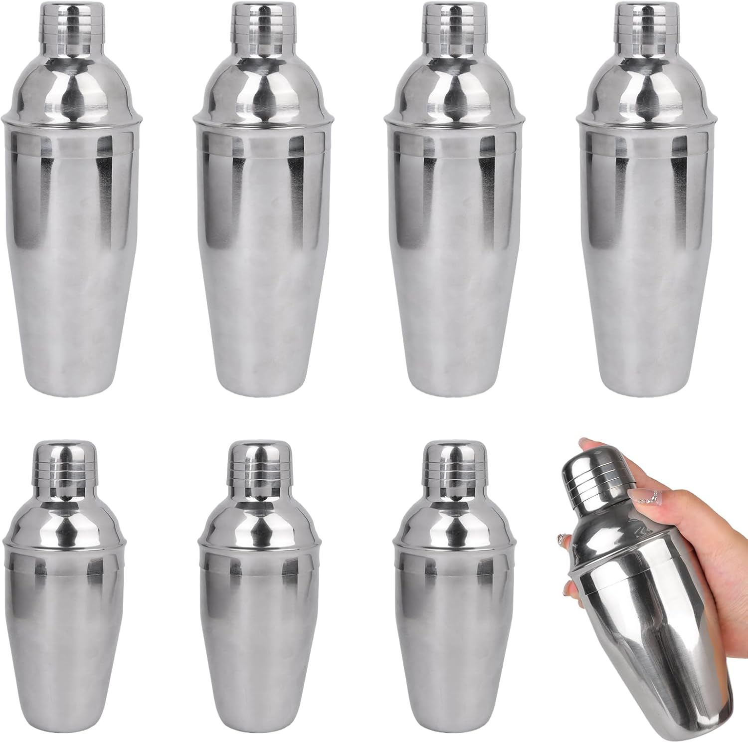 Amazon.com: uyakhom 8 Pcs 9.5oz 25oz Cocktail Shaker Stainless Steel ...