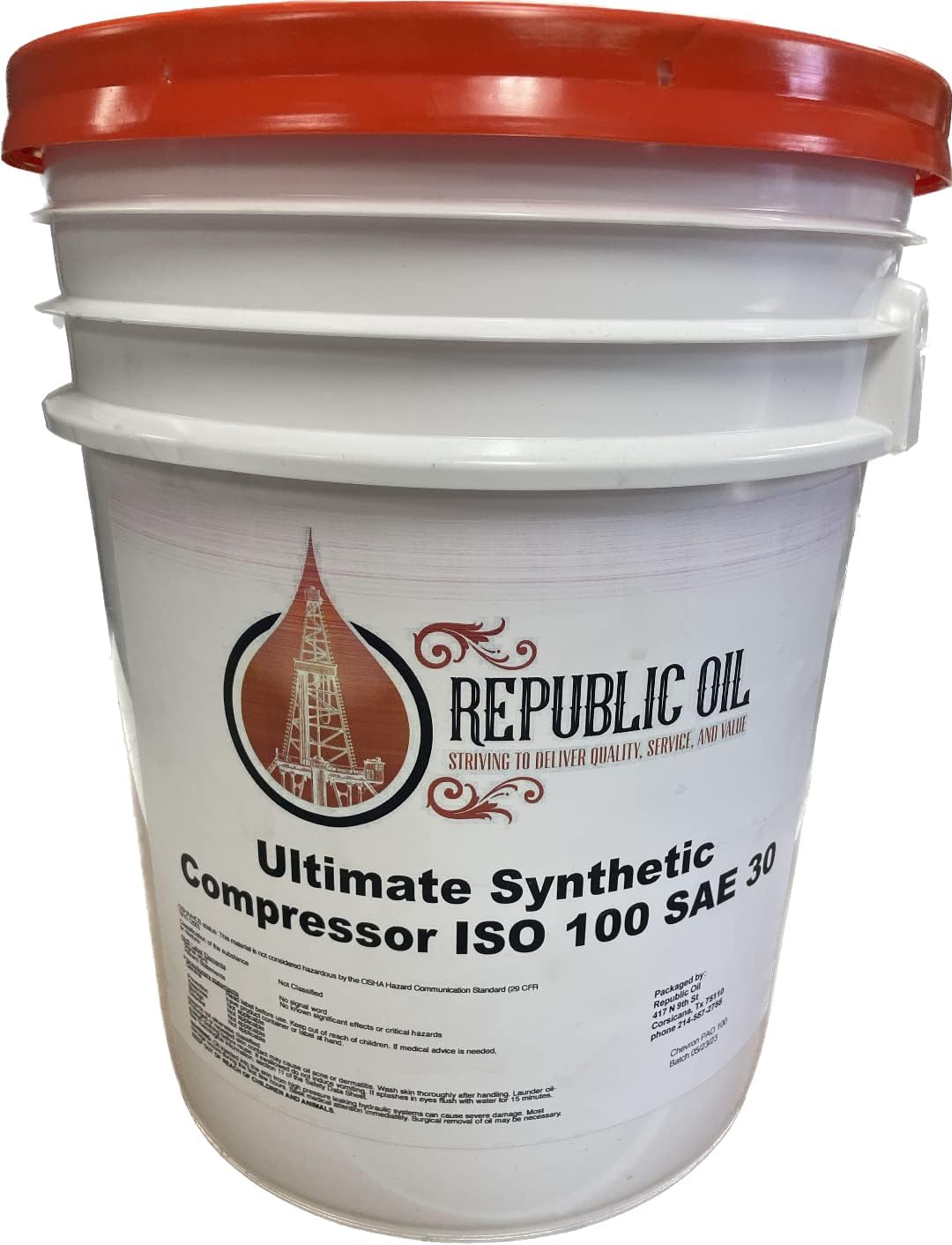 Amazon.com: Republic OIl Ultimate Synthetic Compressor Oil PAO ISO 100 ...