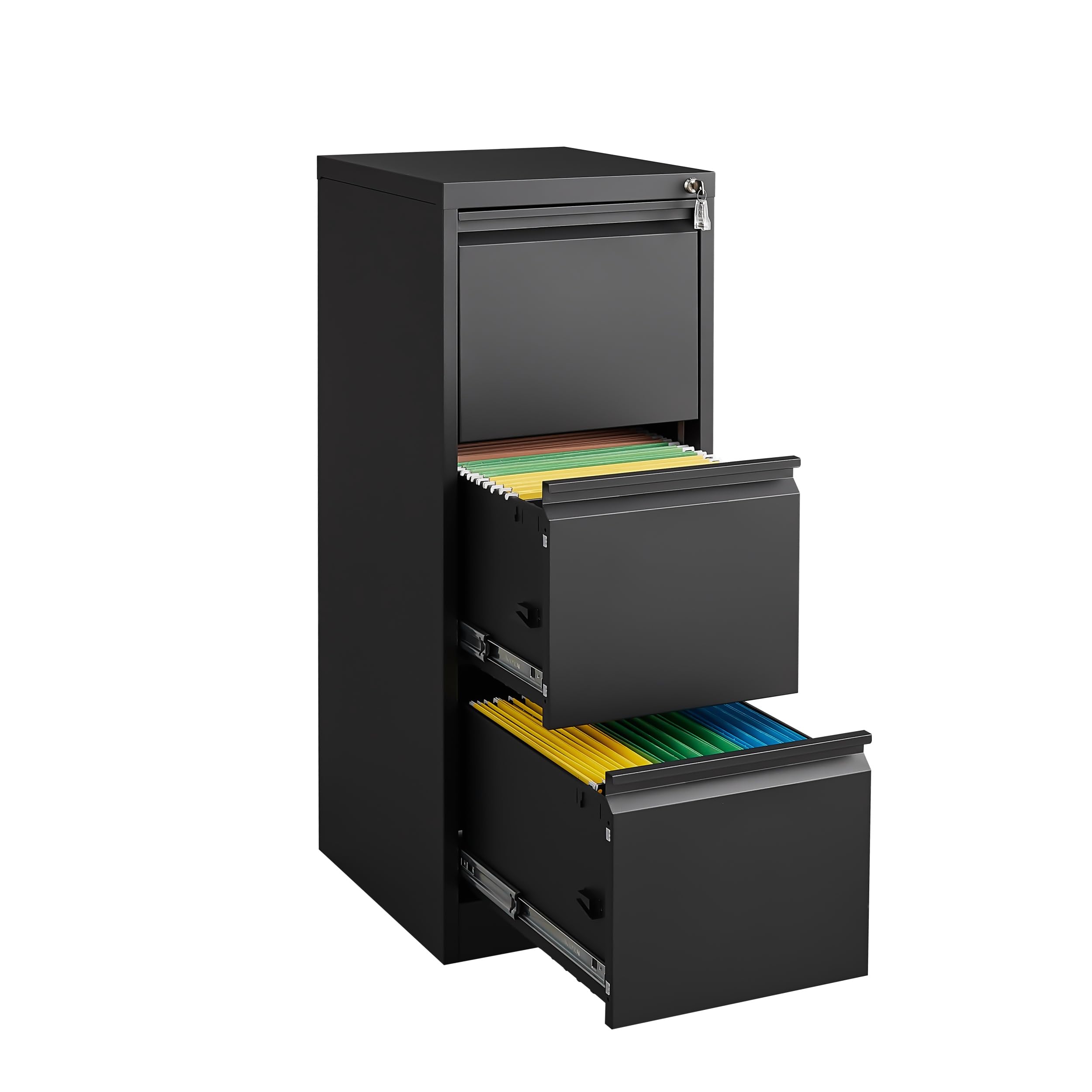 Amazon.com: CuisinSmart 3 Drawer File Cabinet with Lock Garage Vertical ...