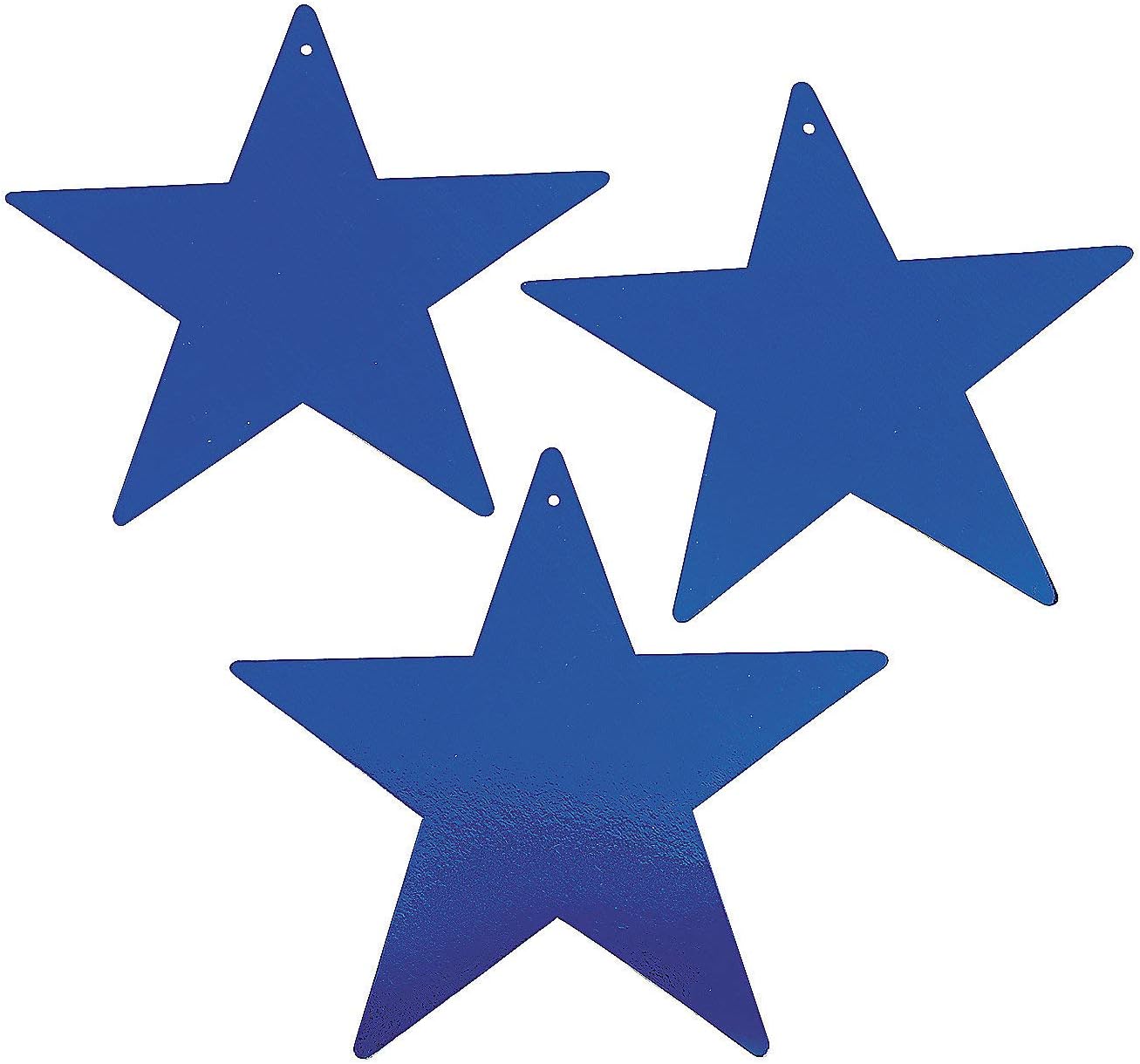 Amazon.com: Fun Express Blue Cardboard Stars - Bulk Set of 12 Large ...