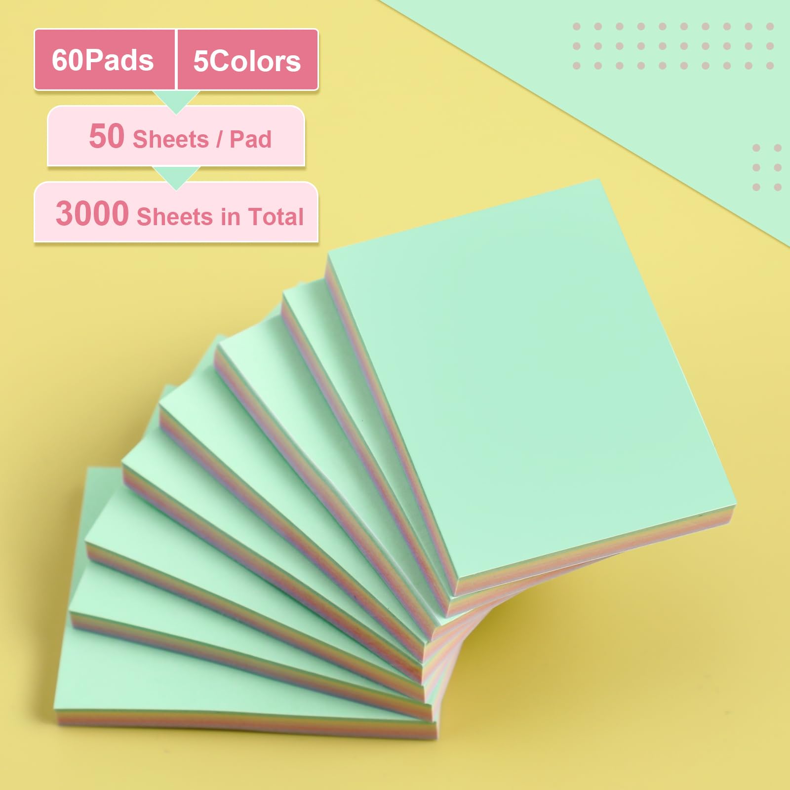 Snapklik.com : Thenshop 60 Packs Small Sticky Notes Bulk 15x2 Inch Mini ...