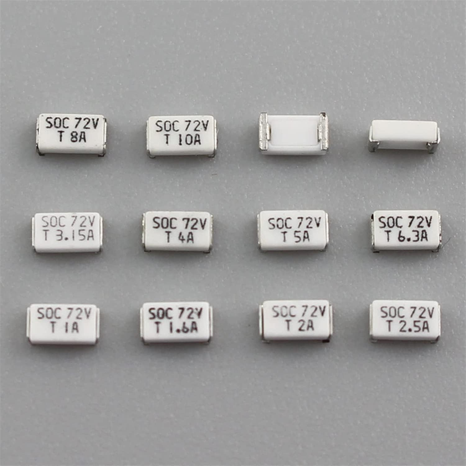 Amazon.co.jp: ヒューズ 10個 マイクロヒューズ SOC SMD SMT 1206 72V 11CT T 1A 1.6A 2A 2.5A 3.15A 4A 5A 6.3A 8A ...