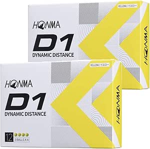 Amazon | 【2ダースセット】ホンマ ゴルフ ボール D1 D-1 BT2201 2ダース 24球 本間ゴルフ 本間 HONMA BT2201 2022年モデル イエロー ※オリジナル ...