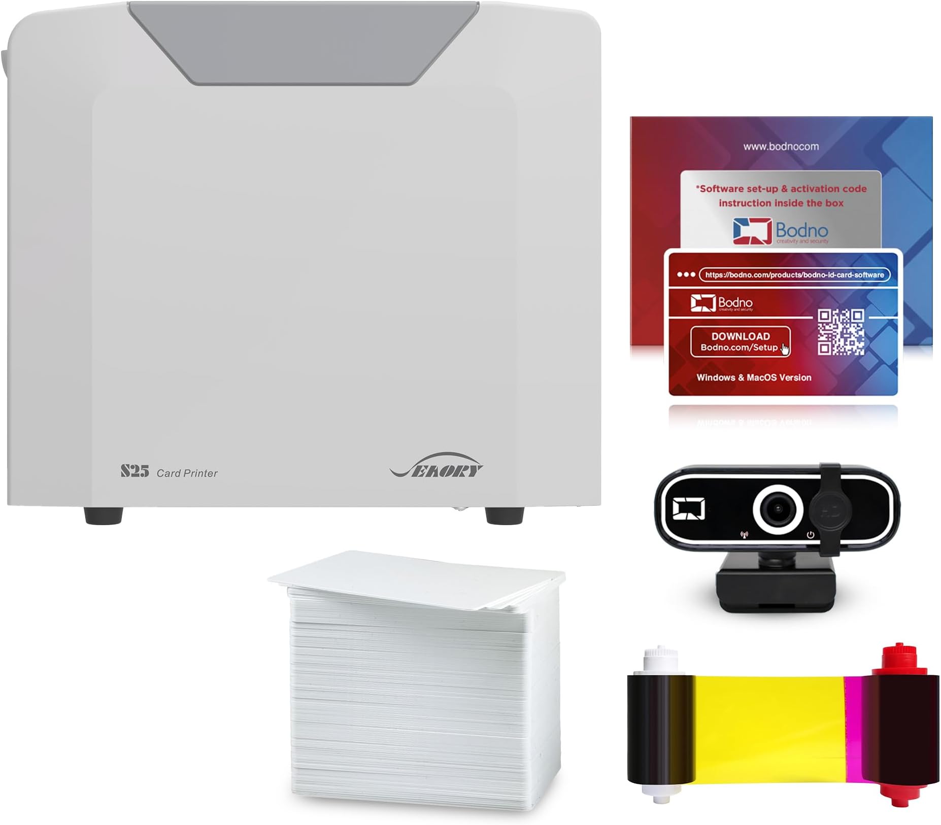 Amazon.com: Bodno Magicard Pronto ID Card Printer & Complete Supplies ...
