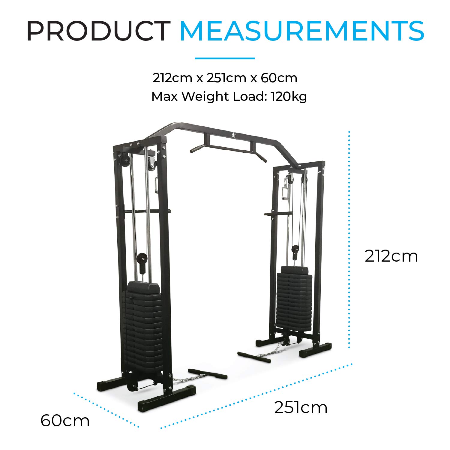 FIT4HOME Multi Gym | Gym Equipment For Home | Heavy Duty | Cable ...