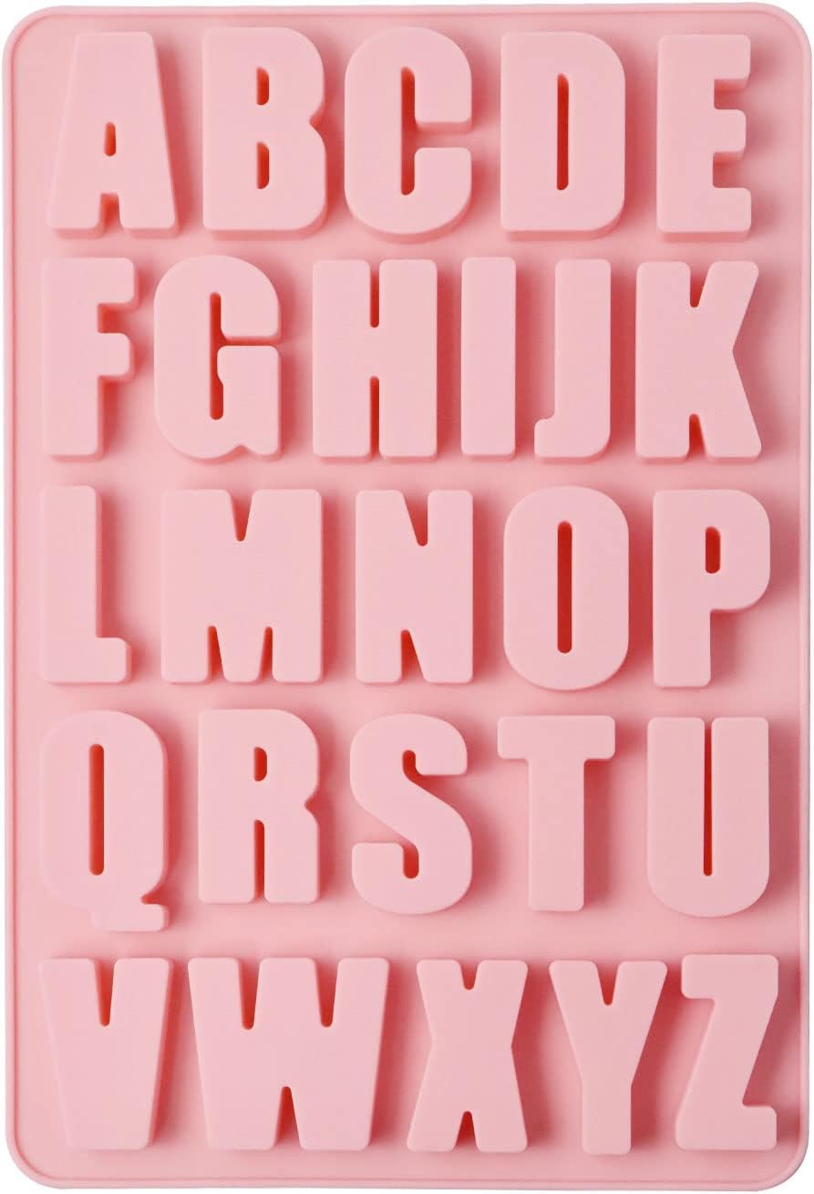Amazon.com: Chocolate Silicone Letter Mold, 26 Cavities Alphabet ...