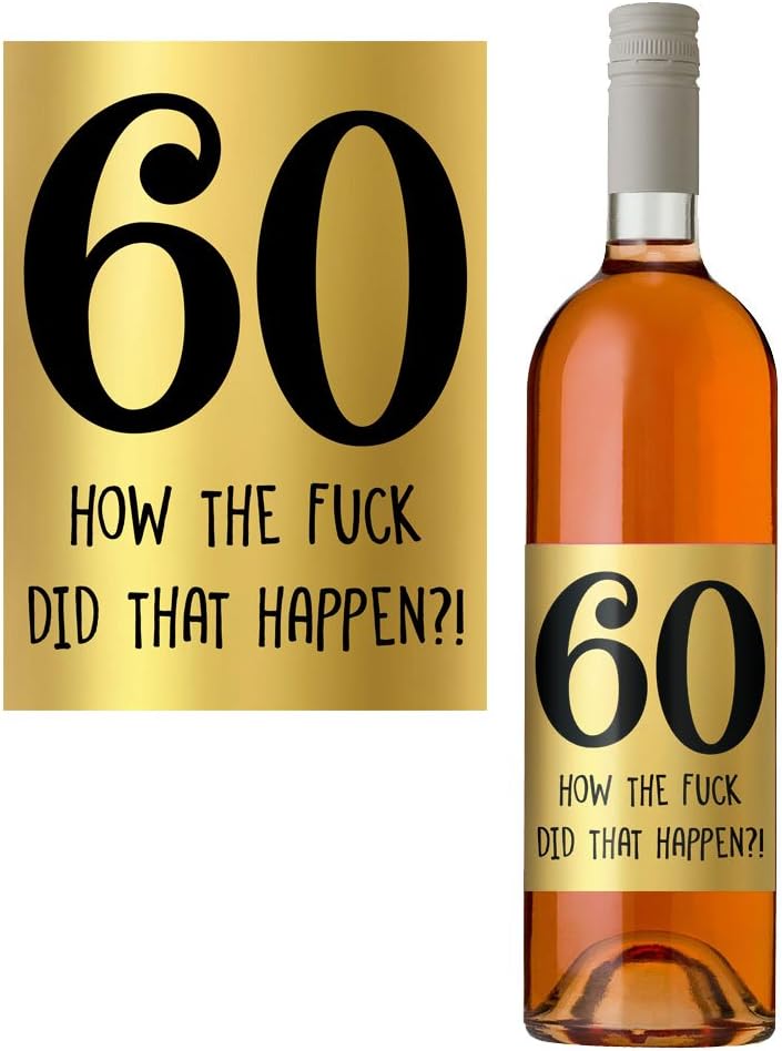 Funny Wine Bottle Label "Saggy Balls" Birthday Gift for Men Him Rude ...