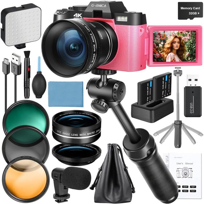 Amazon.com : TURE 4K Digital Cameras for Photography, 48MP for Vlogging YouTube with Microphone ...