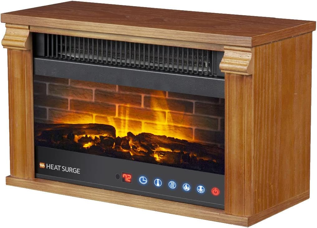 Amazon.com: Heat Surge® Multi-Color Flame Electric Compact Fireplace ...