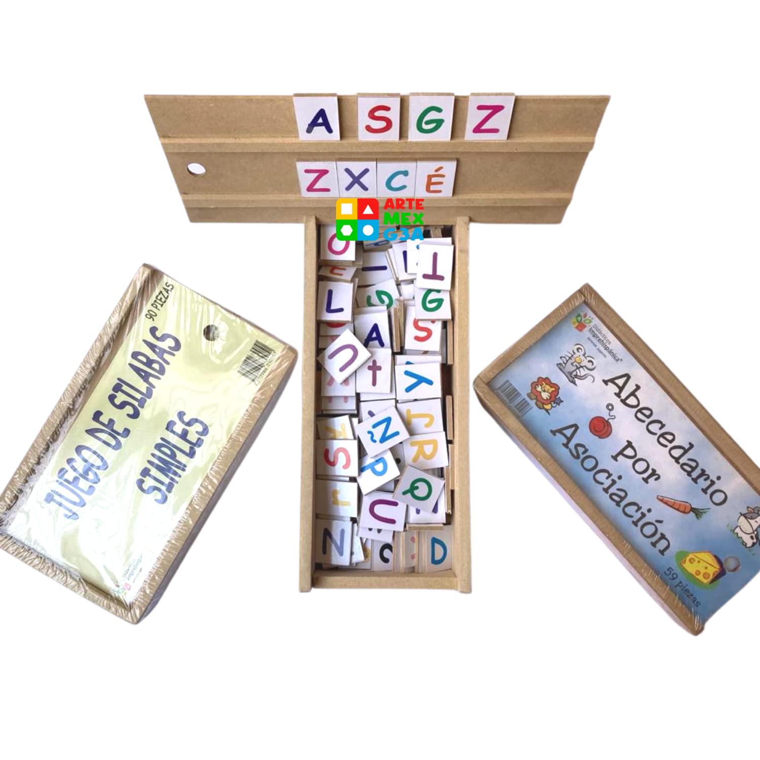 Genérico Kit de Abecedario por asociación, silabario Simple y ABC movil ...