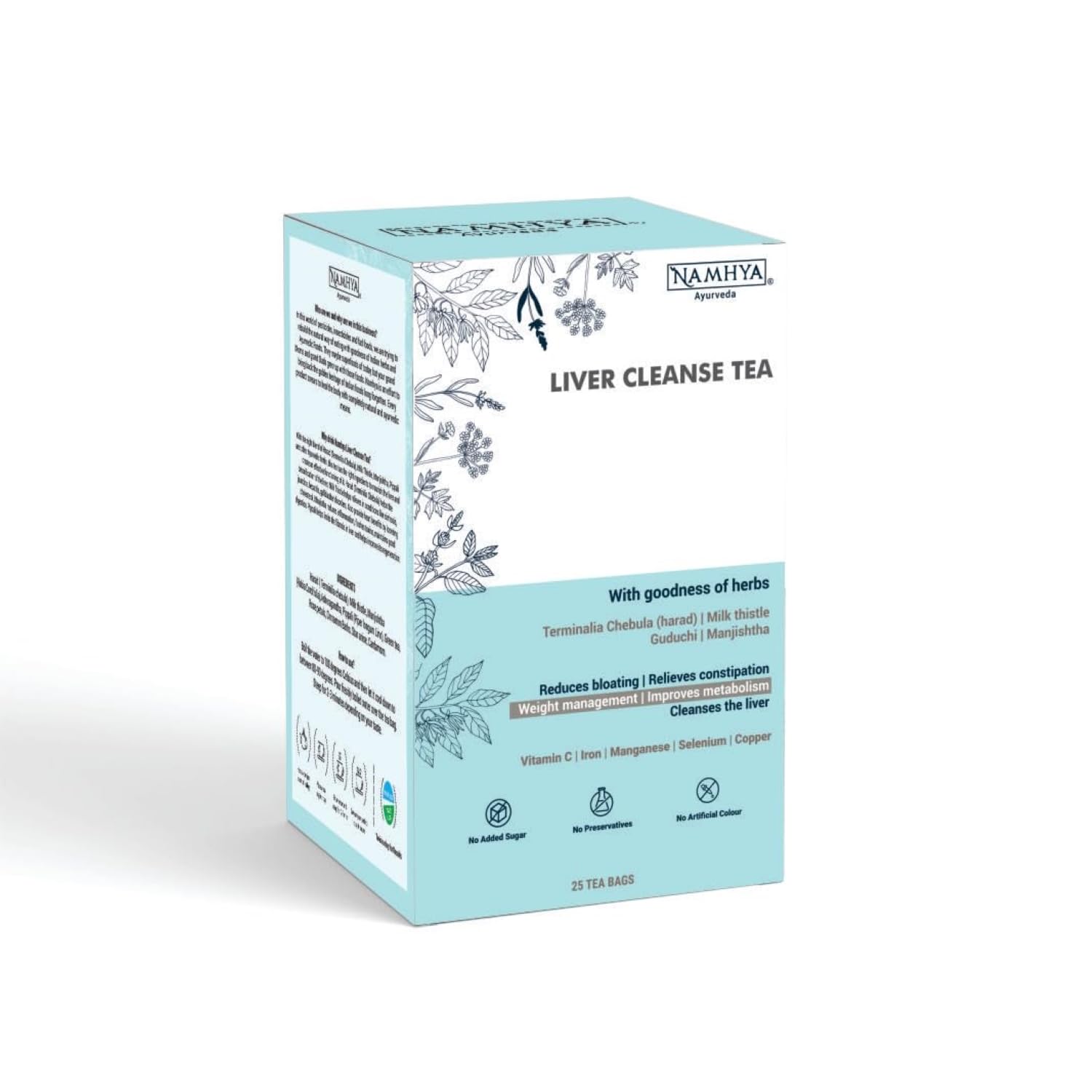 Namhya Liver cleanse Tea with Harad Milk Thistle (Teabags) : Amazon.in ...