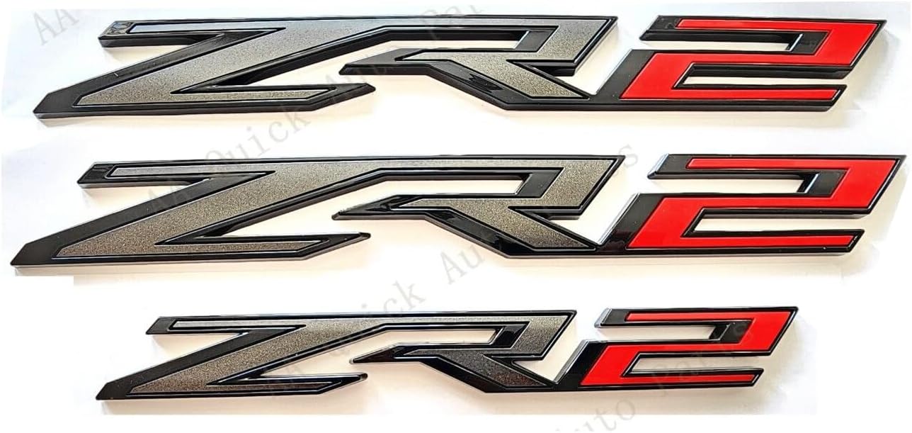 Amazon.com: 3Pcs Fender Rear ZR2 Emblem 3D Badge Nameplate Letter Decal ...