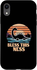 Amazon.com: iPhone XR Loch Ness Monster Pun, Bless This Ness, Retro Cryptid Nessie Case : Cell ...