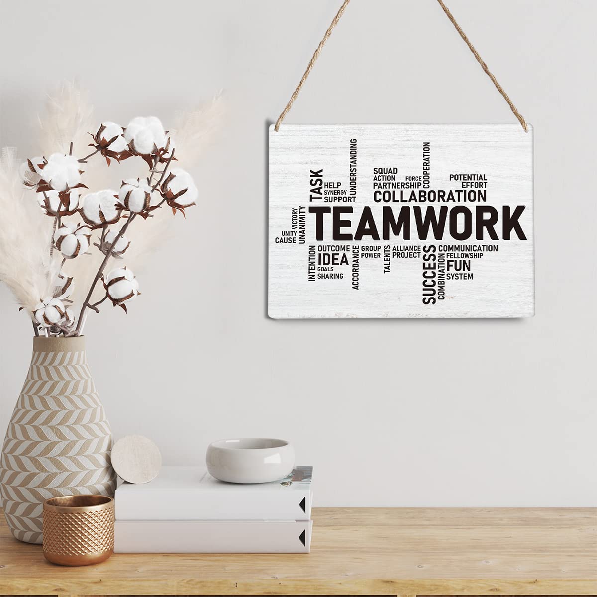 Snapklik.com : Inspirational Teamwork Signs Wall Decor Rustic Teamwork ...