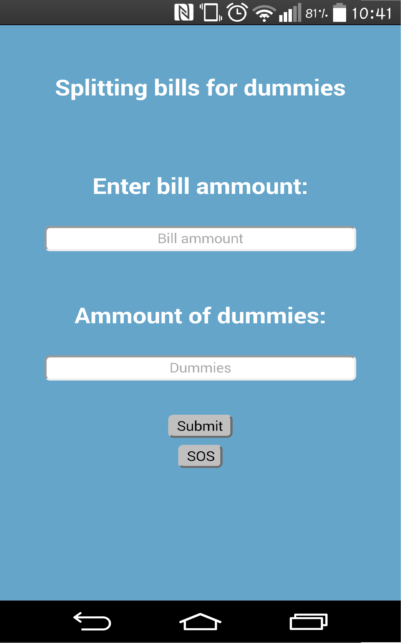 Splitting Bills for Dummies - App on Amazon Appstore