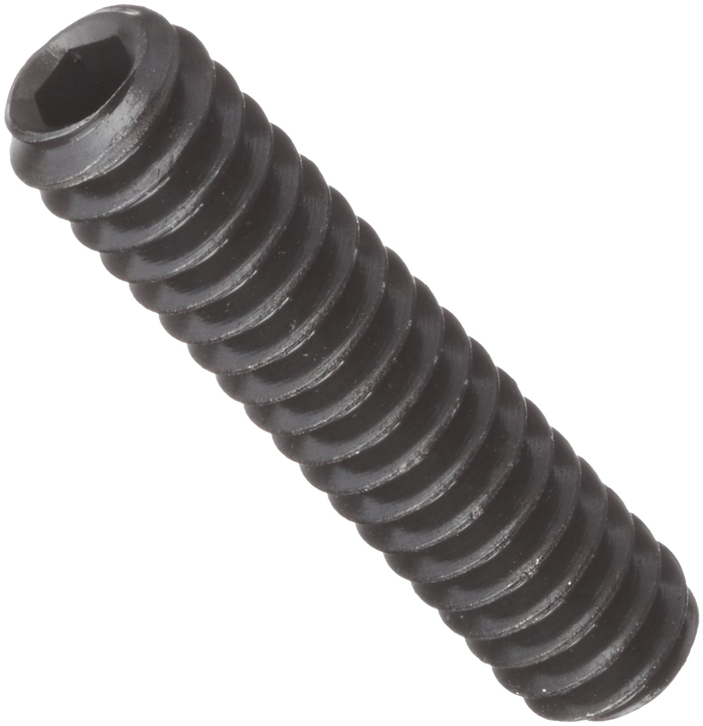 Alloy Steel Set Screw, Black Oxide Finish, Hex Socket Drive, Oval Point ...