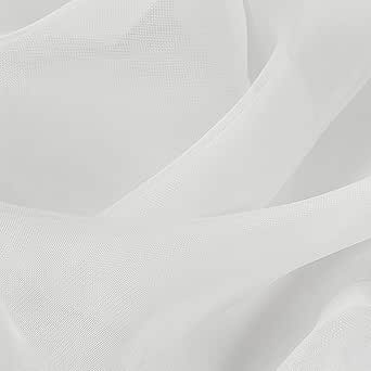 BENECREAT 0.9m White Nylon Mesh, 160cm Wide No Stretch Corsetry Fabric ...