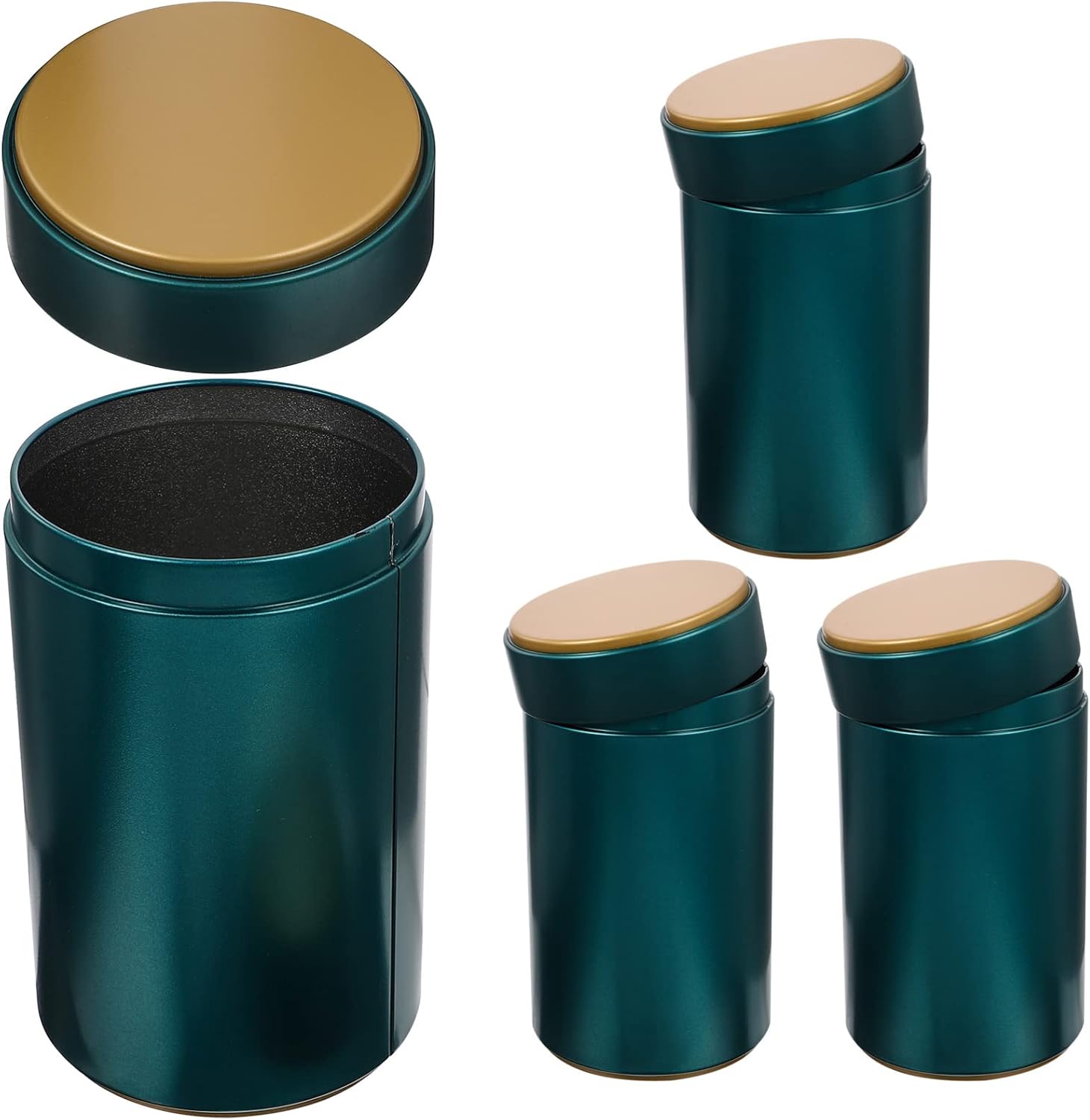 Amazon.com: Cabilock 4pcs Metal Gift Jar Metal Canister Tea Bag Organizer Tea Tin Small Kitchen ...