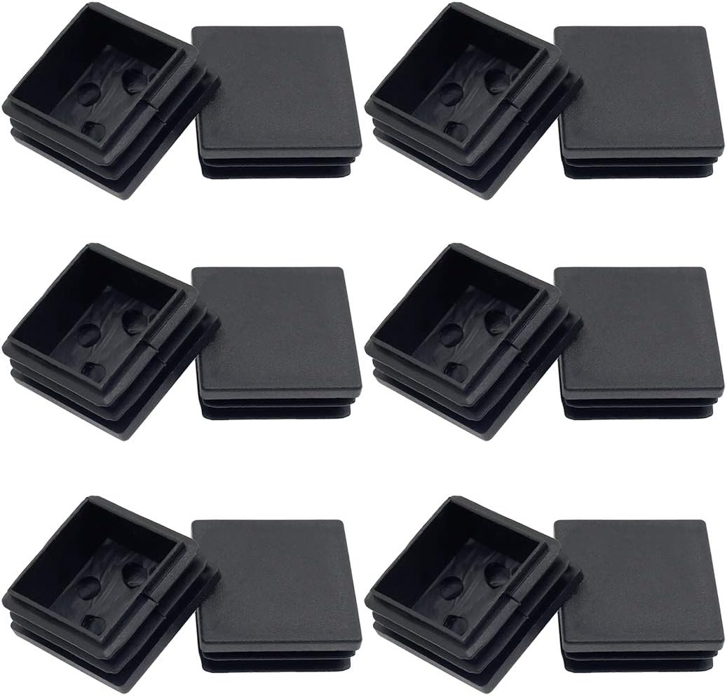 Amazon.com: CaSuTong 8 Pack 1 1/2 Inch Square Black Plastic Plug,Tubing ...