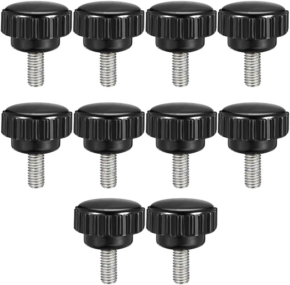 Amazon.com: uxcell M5 x 10mm Metric Male Thread Knurled Clamping Knobs ...