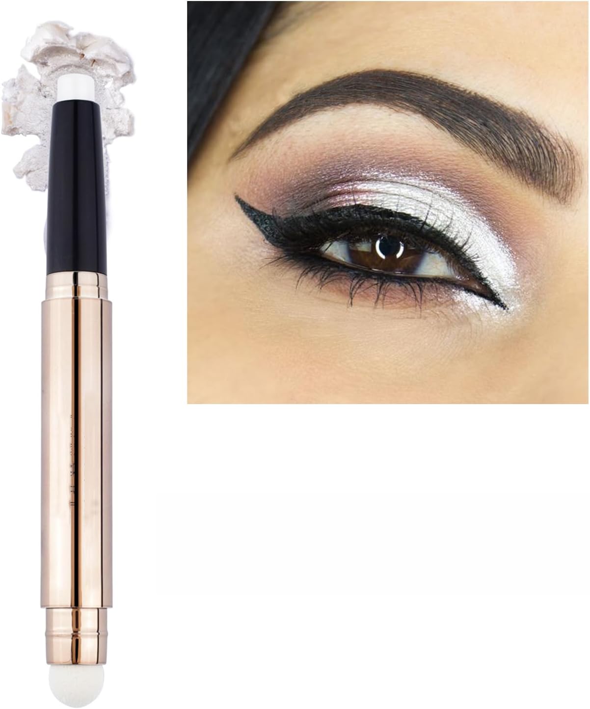 Cream Eyeshadow Stick - Double-Ended Shimmer Pencil, Waterproof Long ...