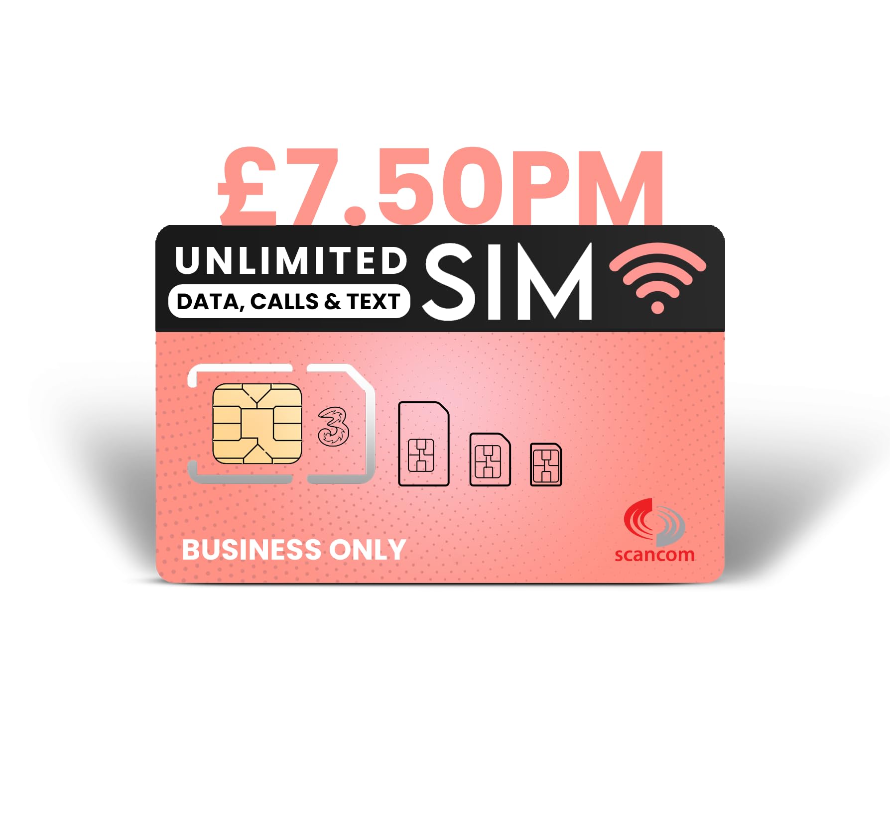 Three Unlimited Calls, Texts & Data Sim - Activate your sim & port your ...